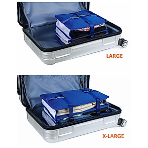 CHOBOND Travel Luggage Organizer Portable Hanging Travel Shelves Bag Multiple Compartments Packing Cube Organizer for Carry on Closet Suitcase Gray