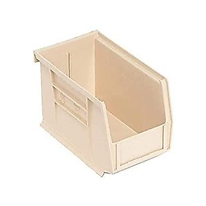 Quantum QUS220IV Ultra Stack and Hang Bin, 7-3/8" Length x 4-1/8" Width x 3" Height, Ivory, Pack of 24