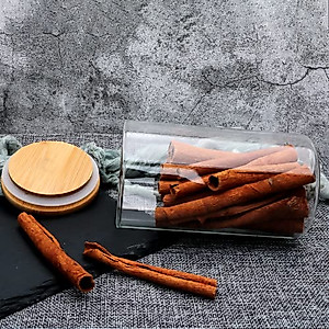 20 OZ/600ml Glass Airtight Food Storage Containers,Spice Jar with Bamboo Airtight Lids，Pack of 12 Clear Glass Food Storage Jars Containers for Candy, Cookie,Coffee