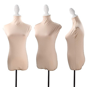 NAVADEAL Light Nude Lycra Fabric Cover, for Fashion Designer Retail Boutique Store Dress Form Dummy Model Display Styling Fitting Soft Stretchable Cover (Mannequin NOT Included) 100% Handmade