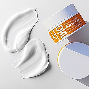 Korean Skin Care Snail Eye Cream - 97.5% Snail Mucin Korean Beauty Skincare Anti Aging Under Eye Cream With Cica Centella Asiatica - Extremely Effective Anti Wrinkle Eye Treatment Cream 0.5oz