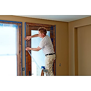 3M Hand Masker Advanced Masking Film, 72 in x 90 ft, Static Cling Keeps Film in Place, Prevents Liquids From Bleeding Through, Flake Resistant, For Indoors & Outdoors Use, 1 Roll (AMF72)