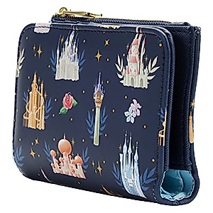 Loungefly Disney Princesses Castles All Over Print Faux Leather Wallet