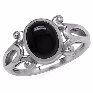 Silvershake Genuine Black Onyx 925 Sterling Silver ViCaratorian Inspired Casual Ring Size 10.25