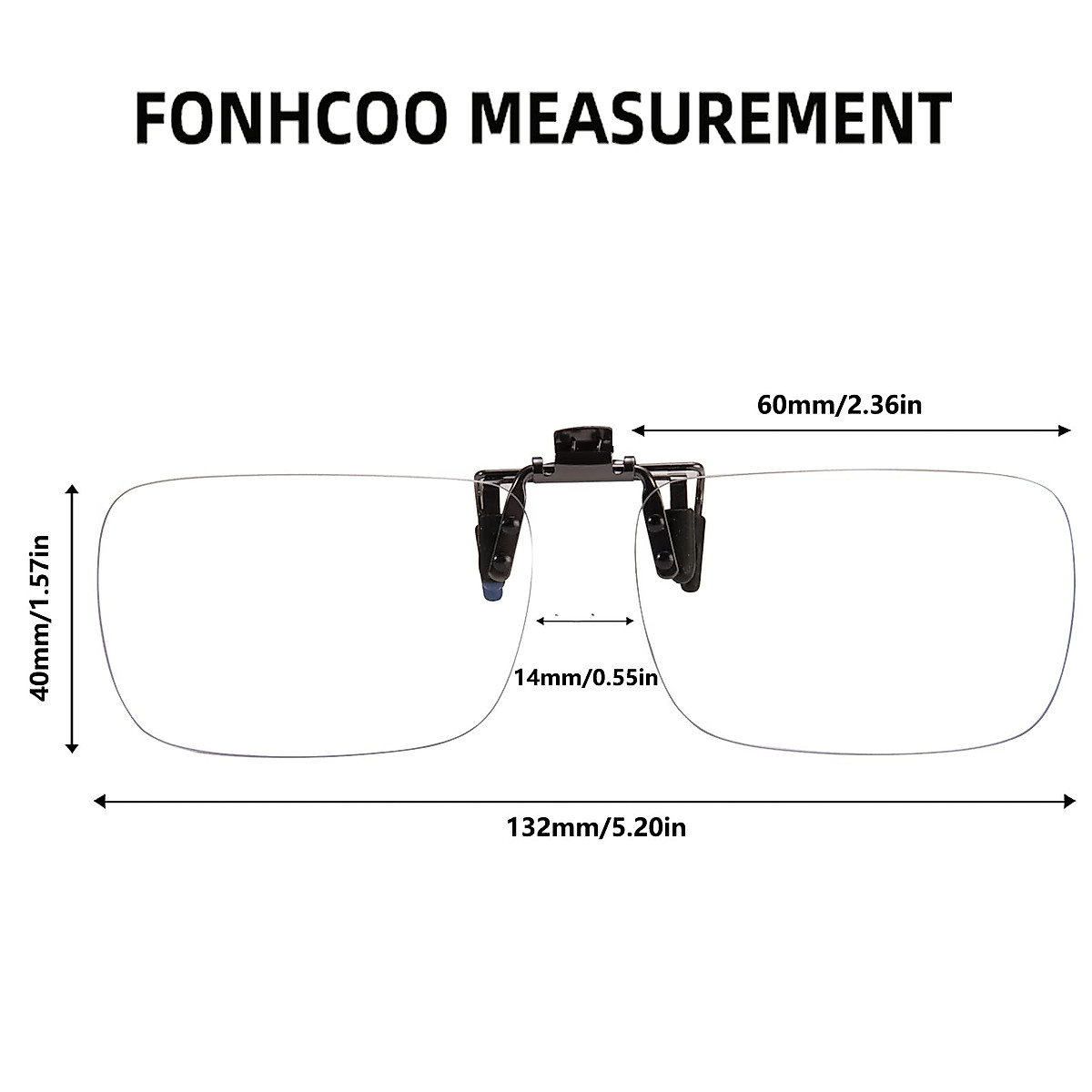 FONHCOO Blue Light Blocking Glasses 2 Pack Clip on for Women & Men - Clips On Your Prescription or Reading Glasses Lightweight Rimless Frameless Anti-Glare, Anti-Fatigue