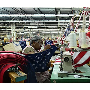 TNS This 3x5 FT Outdoor Embroidered American Flag is the Most Durable, Luxury Embroidered Star with Brightly Colored Brass Grommets…