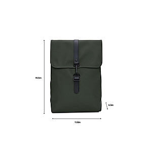 RAINS Rucksack for Men and Women - Waterproof Backpack for Commutes on Bike or Foot (Green)