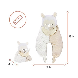 Lulyboo Lovey Baby Sleep Soother, Plush Security Blanket Teether with Music, White Noise and Vibration Machine, Attaches to Cribs, Llama