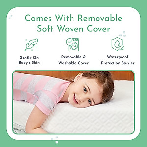 Evolur Sleep Comfort Lite Plus with Natural Eucalyptus Fiber Crib and Toddler Mattress, Greenguard Gold Certified