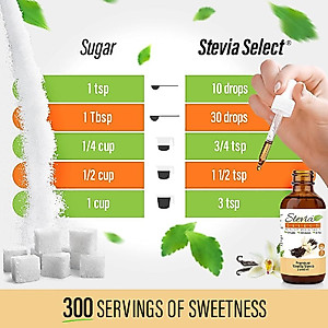 Stevia Select Vanilla Pure Stevia Extract - Liquid Zero Calorie Sweetener - All Natural Liquid Stevia Extract Sweetener Liquid - Keto Sugar Stevia Liquid - Keto Sweetener 2 Oz (2 Pack)