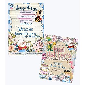 Alice Baby Shower Wonderland Important Date Party Supply Decoration (Welcome Decor)