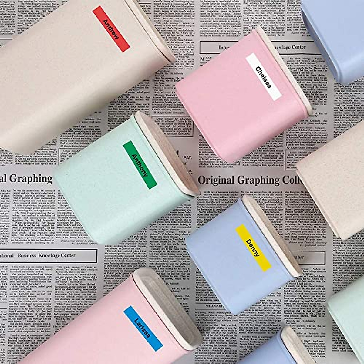 Suminey Compatible Label Tape Replacement for Brother P Touch TZe Label Maker Tape 12mm 0.47 Inch Laminated TZe-231 TZe-131 TZe431 TZe531 TZe631 TZe731 for D210S & Brother PT-D210 PTH110 D400, 6-Pack