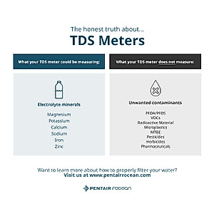 Pentair Rocean Reservoir, Countertop Water Filter System, Drink Cleaner and Great Tasting Water, NSF/ANSI 42, 53, 401 Certified