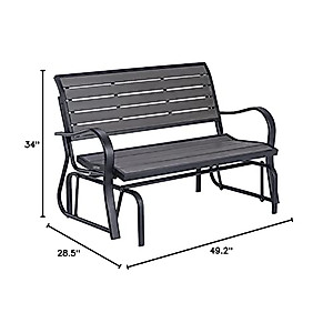 Lifetime 60276 Glider Bench, Harbor Gray