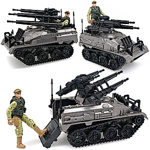 MISTBUY US Army Men Action Figures with Military Vehicles Toys Playset, Toy Soldiers with Military Trucks, Helicopter, War Tent for Kids Boys Girls, Best Age 6 7 8 9 10