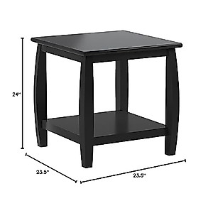Coaster Home Furnishings Dixon Square End Table with Bottom Shelf Espresso