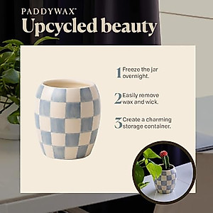 Paddywax Checkmate Artisan Hand-Poured Scented Candle, 11-Ounce, Cotton + Teak