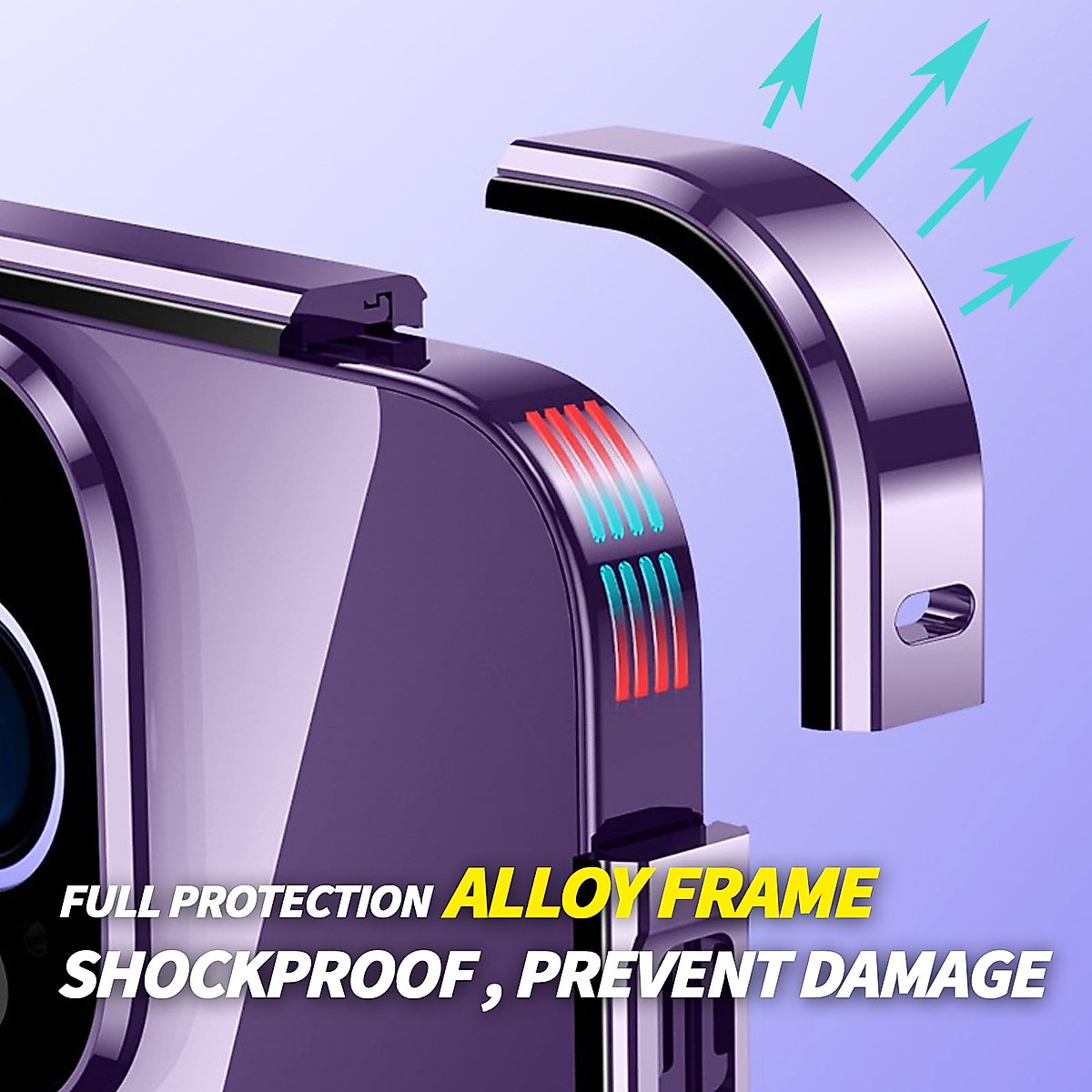 iPhone 14 Pro Max Privacy Case with Camera Lens Protector, Tempered Glass Cover, Anti-Spy Screen, 360 Degree Double-Sided Tempered Glass Metal Bumper Case, Black