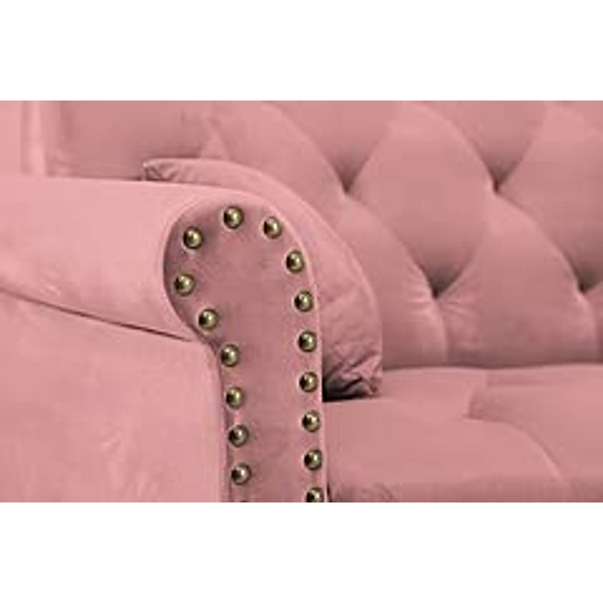 Convertible Sofa Bed Sleeper Pink Velvet