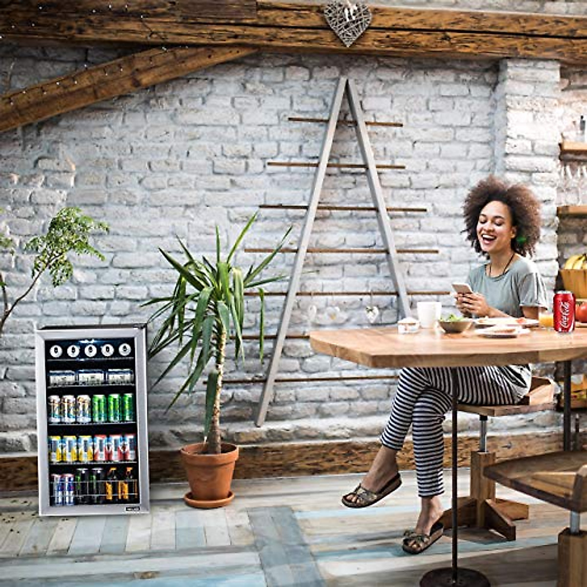 NewAir Beverage Refrigerator And Cooler, Free Standing Glass Door Refrigerator Holds Up To 126 Cans, Cools Down To 37 Degrees Perfect Beverage Organizer For Beer, Wine, Soda, Pop, And Cooler Drinks