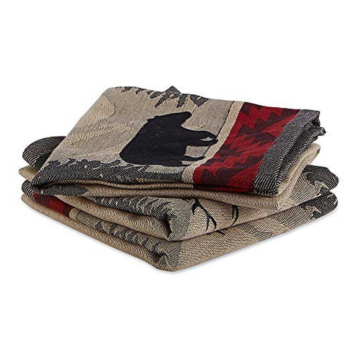 DII Woodlands Collection Dishtowel Set, 18x28, in The Woods, 3 Piece
