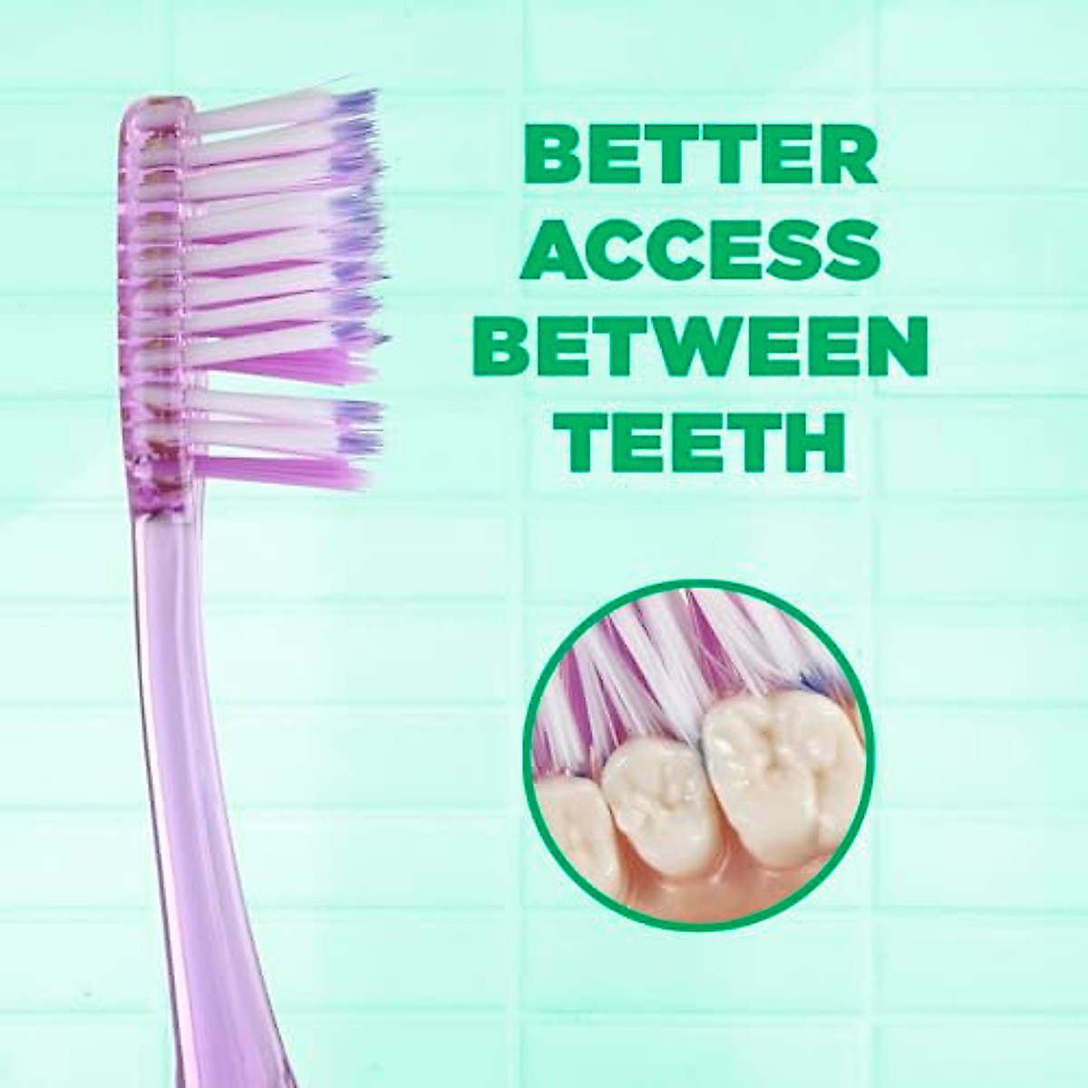 GUM Technique Deep Clean Toothbrush - Compact Soft - Soft Toothbrushes for Adults with Sensitive Gums - Extra Fine Bristles, 2ct (6pk)