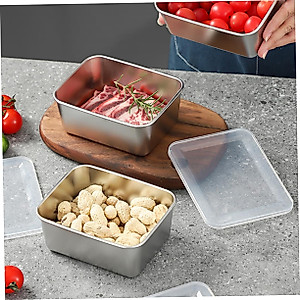 4 Pcs Storage Containers with Lids Airtight Fridge Organizer Boxes for Vegetables and Fruits Stackable Sealing Box for Fresh Food Storage