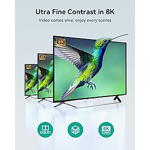 GANA HDMI 2.1 Switch, 8K HDMI Switcher Splitter 2 in 1 Out, Supports 4K@120Hz,8K@60Hz, 48Gbps Aluminum Bi-Directional Ultra HD HDMI Hub Compatible with PS5/4,Xbox,Roku,Apple TV,Fire Stick