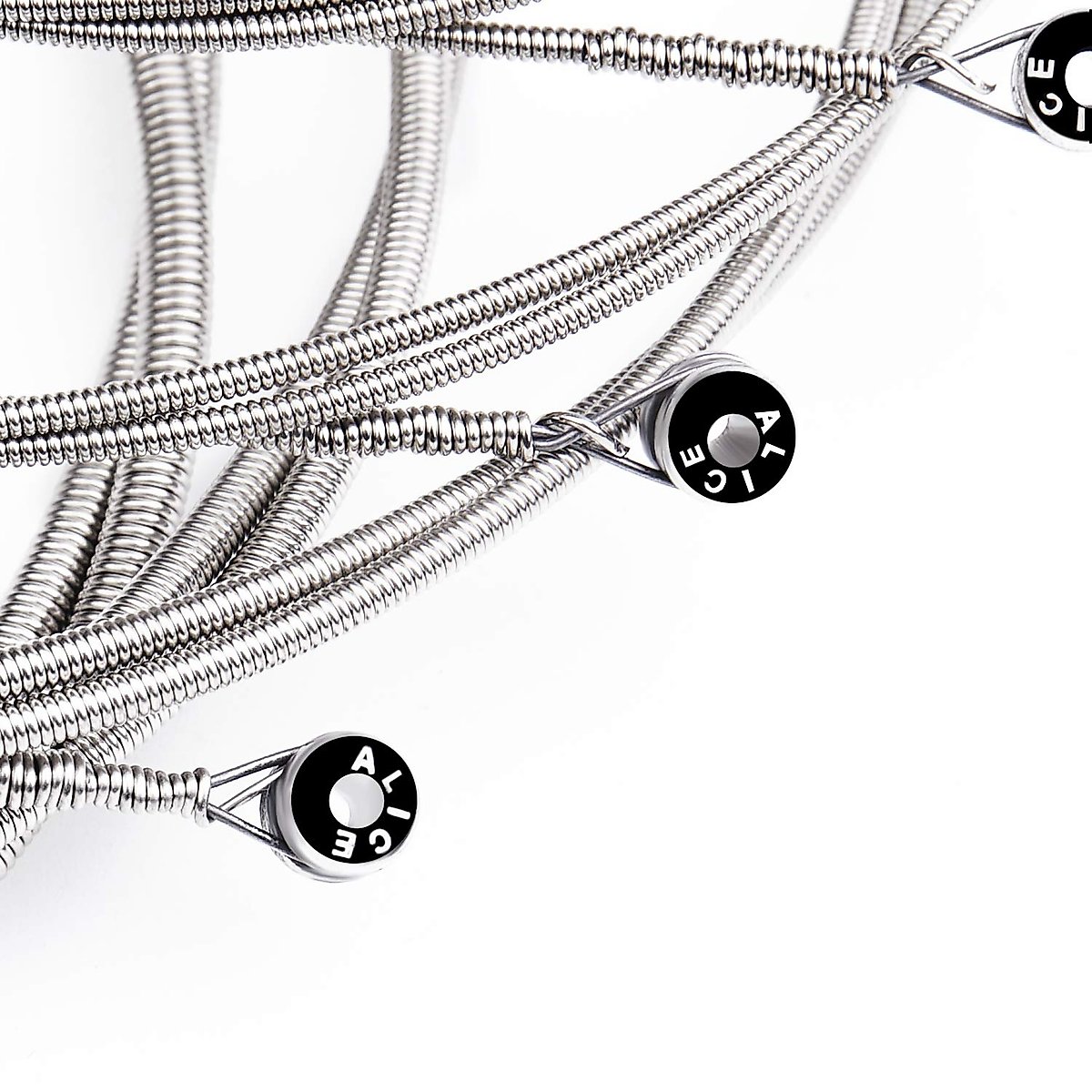 Bass Guitar Strings, Alice Bass String 5 Strings Medium Gauge 45-130 Nickel Alloy Winding String with Nickel-Plated Ball-End for 5 Strings Electric Bass
