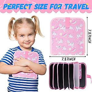 Erasable Doodle Book Set for Kids, Reusable Magic Drawing Book Writing Painting Set Travel Airplane Activity for Toddlers Age 3, 4, 5, 6 (Pink Unicorn)