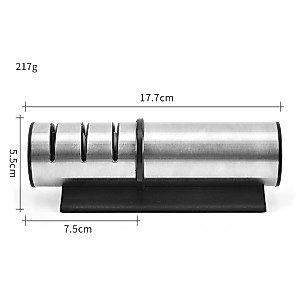 Manual Knife Sharpeners 15 and 20-Degree for Serrated and Straight Knives Diamond Abrasives, 3-Stage