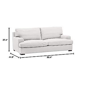 Amazon Brand – Stone & Beam Lauren Down-Filled Oversized Sofa Couch, 89"W, Pearl