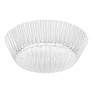 Restaurantware 2 Ounce Mini Cupcake Liners, 200 Greaseproof Mini Muffin Papers - Disposable, Peel Off, Clear Plastic Clear Cupcake Wrappers, For Desserts or Foods, For Weddings, Birthday Parties-