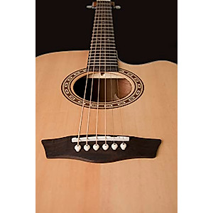 Washburn Harvest 6 String Acoustic-Electric Guitar, Right, Natural (WD7SCE-A)