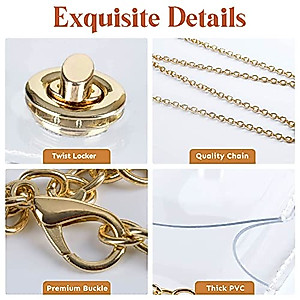 Lorbro Clear Crossbody Bag Stadium Approved, Clear Cell Phone Purse for Women, Transparent Small Shoulder Bag with Adjustable Straps for Concerts, Sporting Event