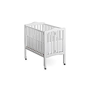 BreathableBaby Breathable Mesh Crib Liner — Classic Collection — White — Fits Mini/Portable Cribs Only — Anti-Bumper