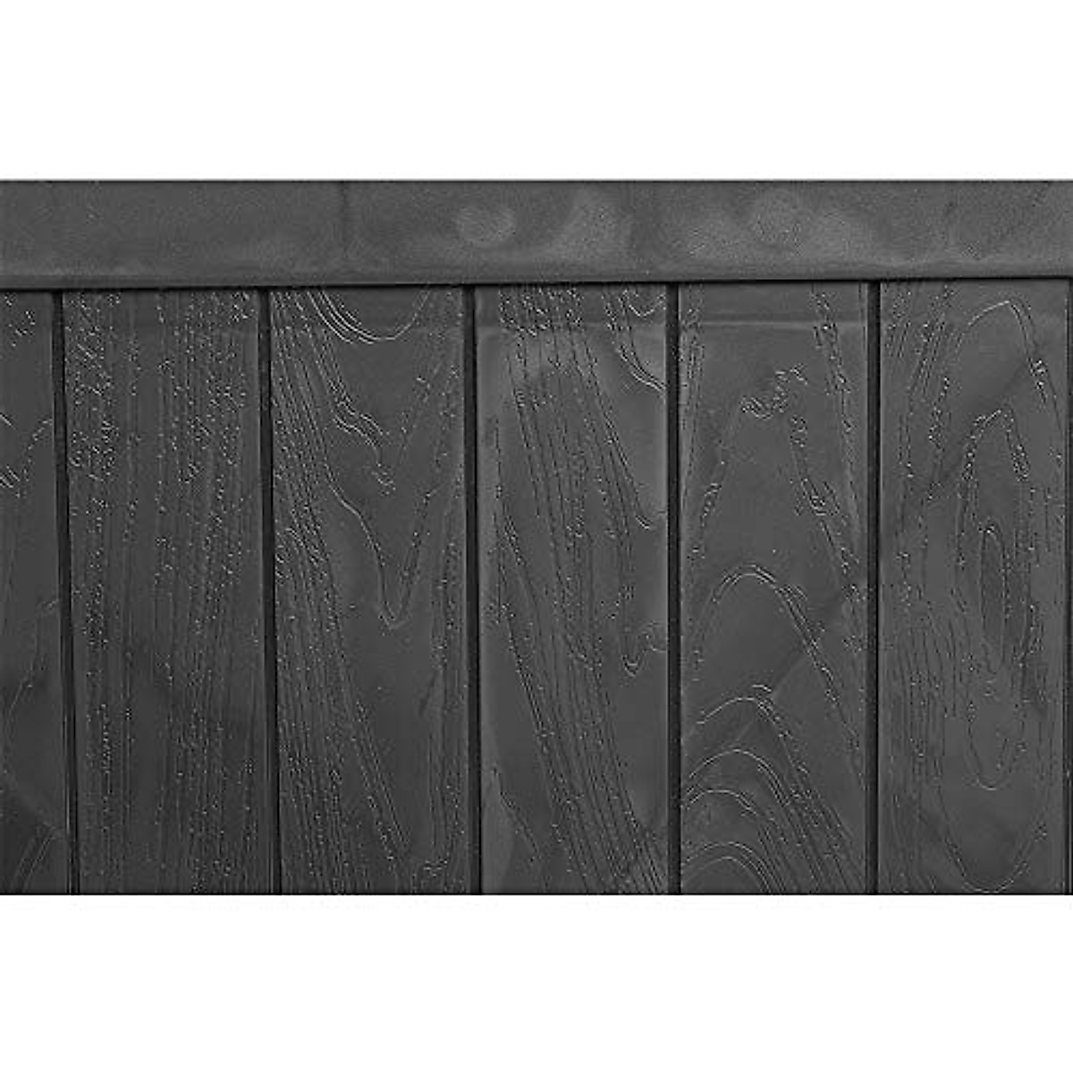 Ainfox Patio Storage Deck Box, Outdoor Storage Plastic Bench Box - All Weather Resin Wicker Deck Box Storage Container Bench Seat (Carbon Black)