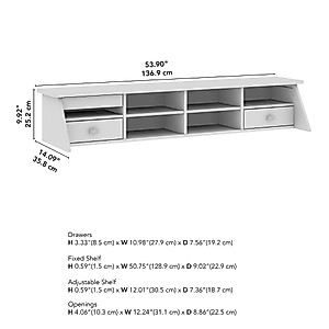 Bush Furniture Broadview Desktop Organizer in Classic Black | Storage for Home Office Workspace