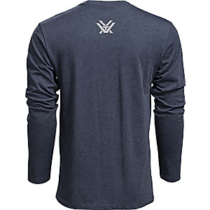Vortex Optics Three Peaks Long Sleeve Shirts (Navy Heather, Large)