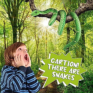 Hozzi Giant Boa Constrictor Large Stuffed Animal Snake Plush Realistic Toy 200cm / 80 Inches Lifelike Gifts for Kids Birthday Party Prank Props (Green)