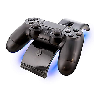 Nyko Charge Curve for PlayStation 4 - The Easiest Way to Charge your PS4 Controller - Drop and Charge Design - Low Profile - Blue Leds - Charges 2 Dualshock4 Controllers Simultaneously - PlayStation 4