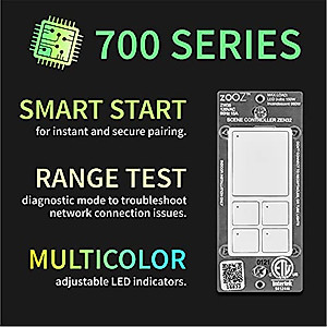 Zooz 700 Series Z-Wave Plus Mesh Network Scene Controller ZEN32, White | Z-Wave Hub Required