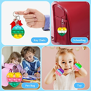 DODOLOL Kids Party Favors 30 Pcs Fidget Toys Bulk Mini Pop Fidgets Keychain Its Birthday Party Favors for Kids Goodie Bag Stuffers Small Kid Classroom Prizes It Bubbles Poppers Students Bulk Toys