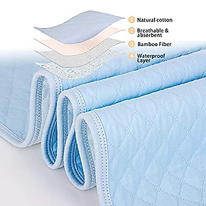 [Upgrade] CLOVERCAT 2 Pack Large Size 35x27” Bed Pads Washable Waterproof Mattress Protector, Reusable Incontinence Pee Pads for Bed Wetting Toddlers, Adults, Elderly, Women or Kids, Children