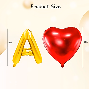 Will You Be My Girlfriend Balloons - 16'' Alphabet Letters Foil Mylar Balloon, 18" Heart Shaped Balloon with 500 Pcs Artificial Rose and 100 Pcs White Petals for Valentine Anniversary Decorations