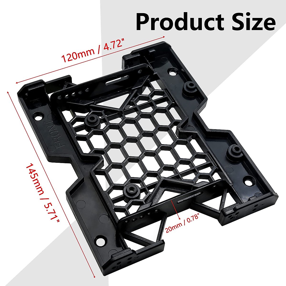 Uenhoy 4 Pcs 2.5“ or 3.5” to 5.25“ SDD HDD Mounting Bracket, Hard Disk Drive Bays Holder Adapter Computer Case Adapter for PC