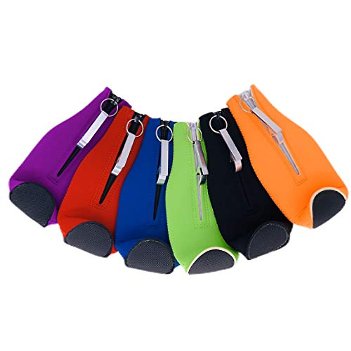 Blank Neoprene Beer Bottle Coolie with Opener (Variety Color 6 Pack)