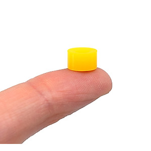 Teak Tuning Apex 71D Urethane Fingerboard Wheels - Cruiser Style, Bowl Shaped, 8.7mm Diameter - ABEC-9 Stealth Bearings - Made in The USA - Banana Yellow Colorway