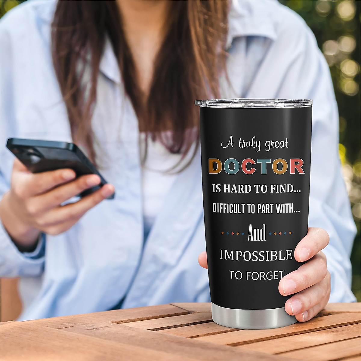 Qatdey Doctor Gifts Tumbler 20oz, Doctor Appreciation/Graduation Gifts for Men/Women, Retirement/Doctors Day Gift for Dr./MD Cup 1PC