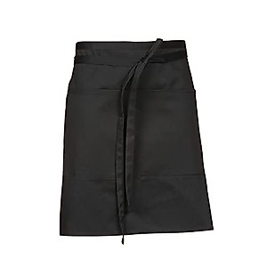 Chef Works Unisex Half Bistro Server Apron, Black, One Size